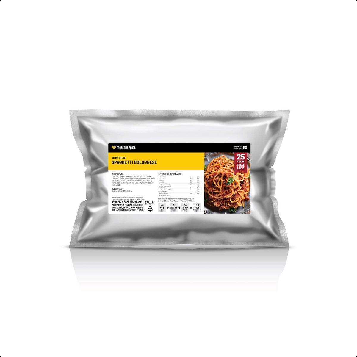 Freeze-Dried Traditional Spaghetti Bolognese | Buy Online! — Proactive ...